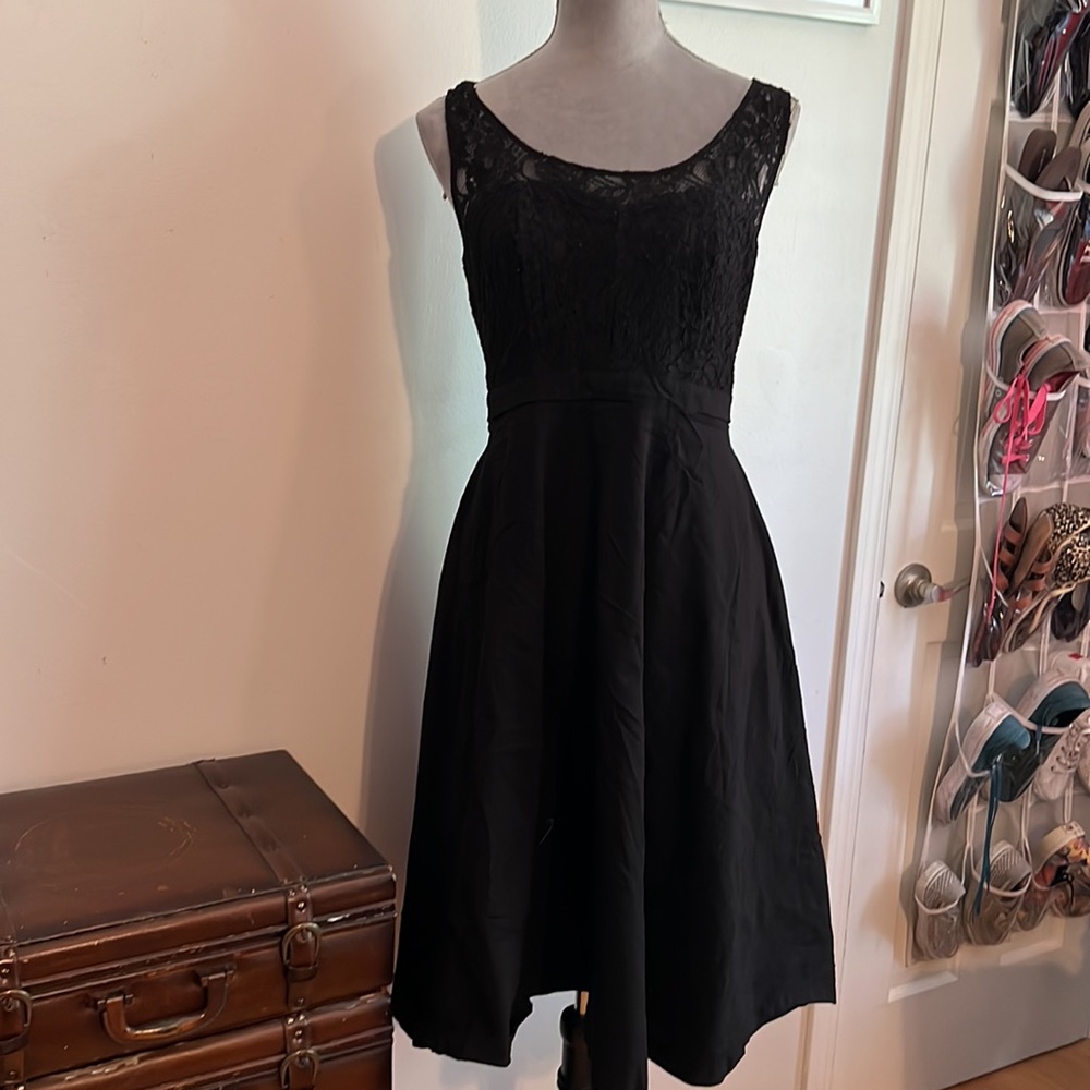 Torrid Plus Size Black Lace Fit And Flare Dress - Gem